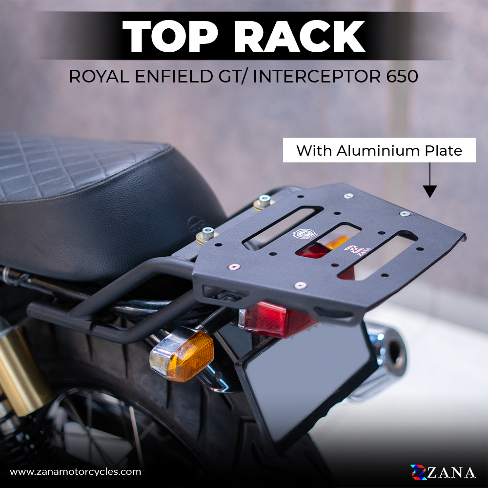 Royal Enfield GT/Interceptor 650 New Top Rack With Aluminium Plate And ...