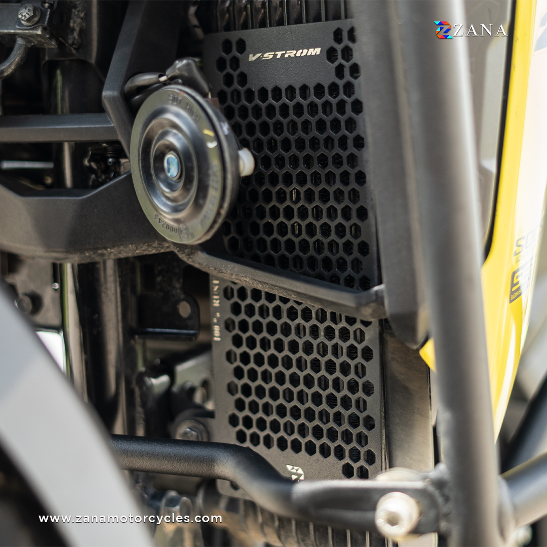 Suzuki V-Strom 250 Radiator Guard Honeycomb Black Aluminium | Zana ...