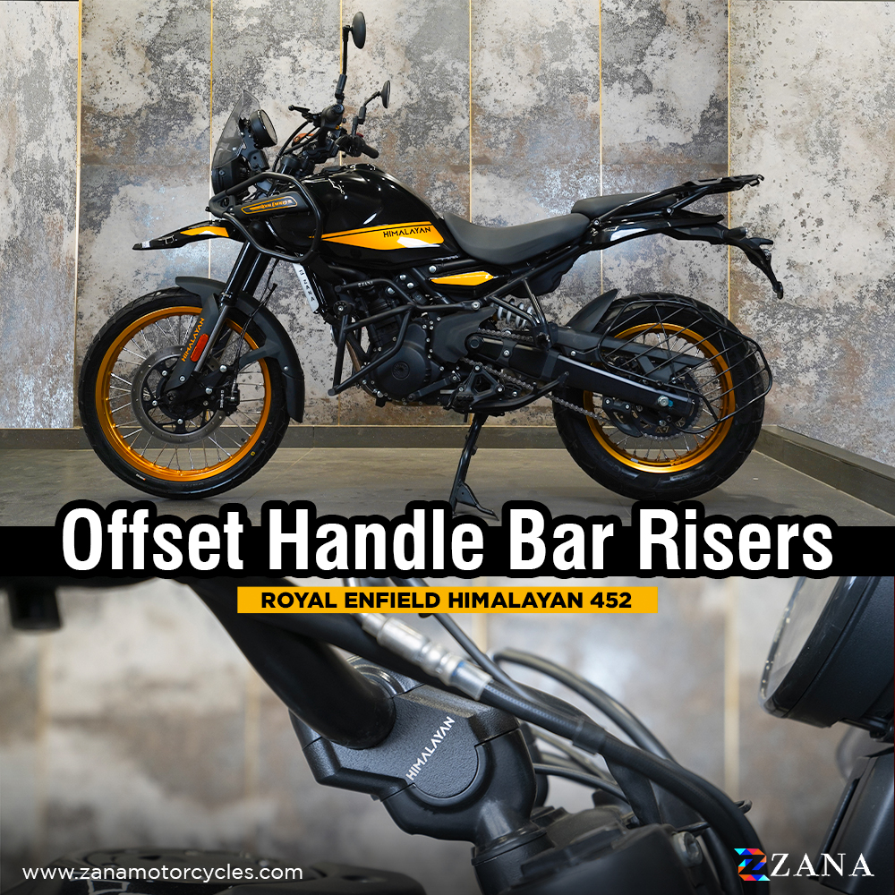 Offset Handlebar Riser for Himalayan 450 (Texture Black, Billet Aluminium)