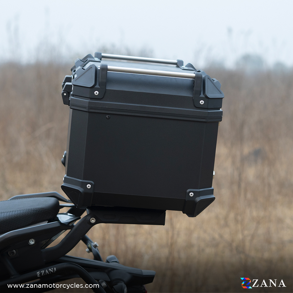 TOP BOX PLASTIC ( 45ltr ) BLACK WITH BACK REST CUSHION FOR BMW 310GS