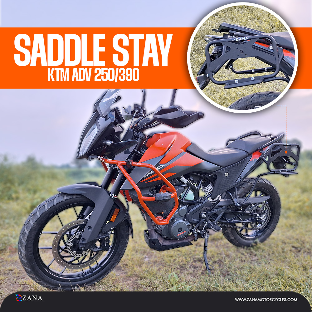 SADDLE STAY BLACK V-2 WITH JERRY CAN MOUNTING FOR KTM ADV 250 / 390 /390 X