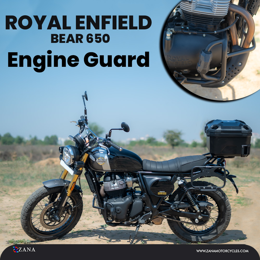 Engine Guard with Slider Puck for Bear 650 (MS Black)