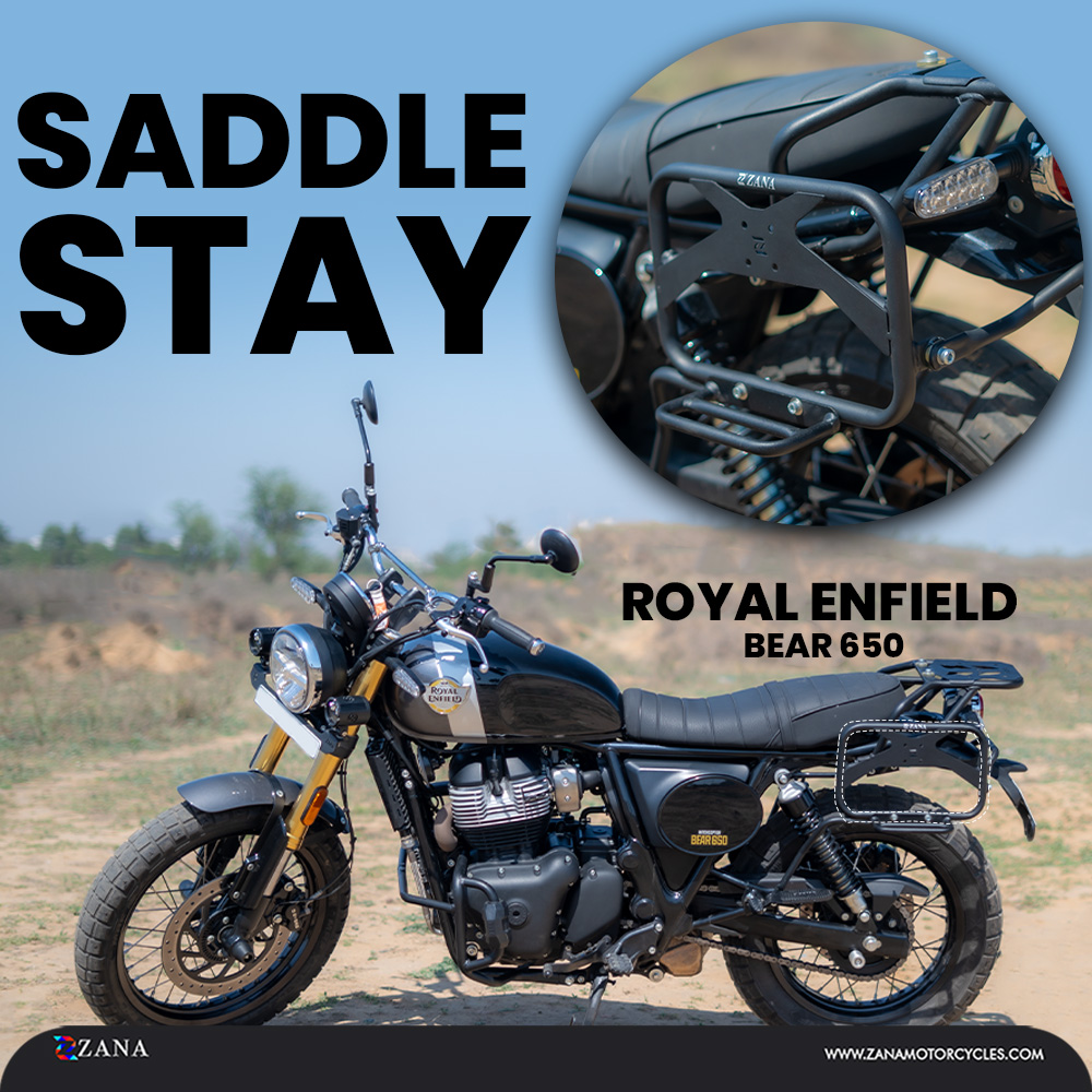 Roadster Saddle Stay for Bear 650 with Jerry Can Mount (Mild Steel)