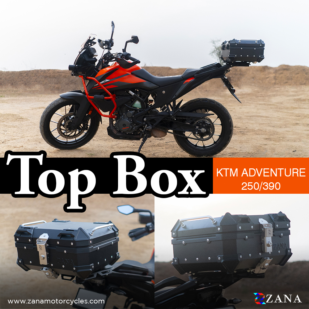 TOP BOX ALUMINIUM BLACK ( 22ltr ) L-FLAT FOR KTM ADV 250/390/390 X