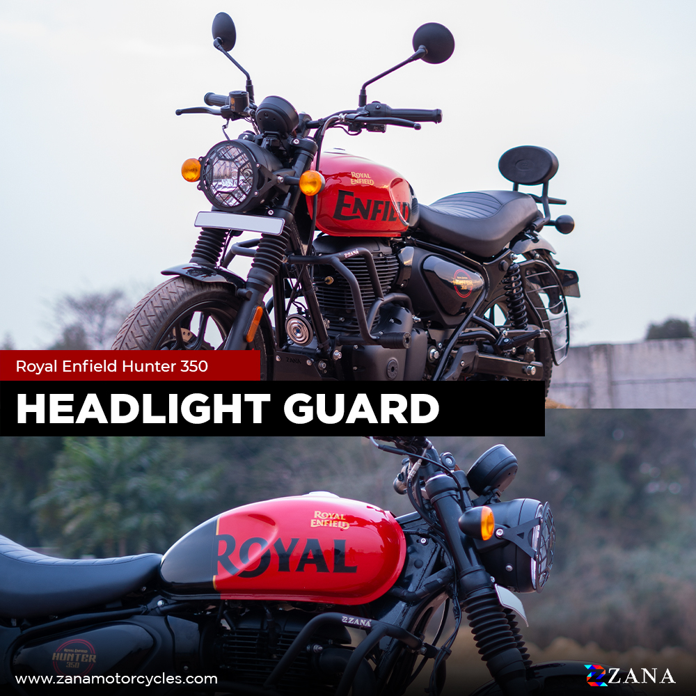 Royal Enfield Hunter 350 Headlight Guard Bike Accessories online | Zana ...