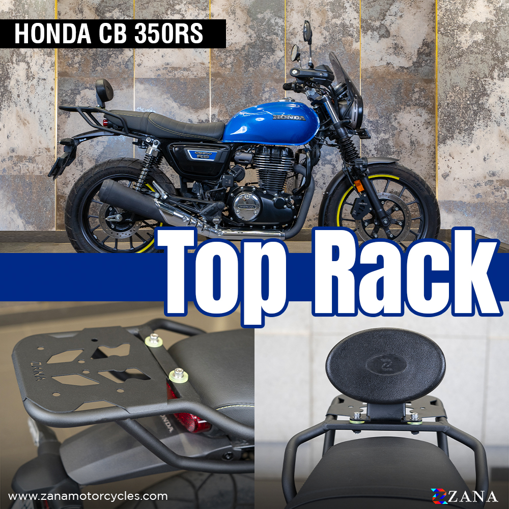 Honda CB350 Top Rack With Plate, Luggage Carrier | Zana Motorcycles