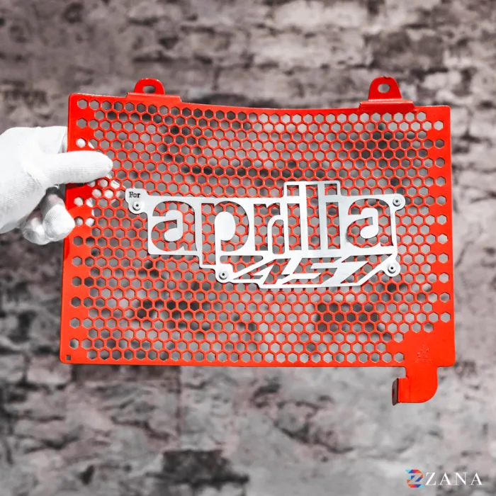 Radiator Guard For Aprilia Tuono 457 (Red with Aprilia 457 Logo)